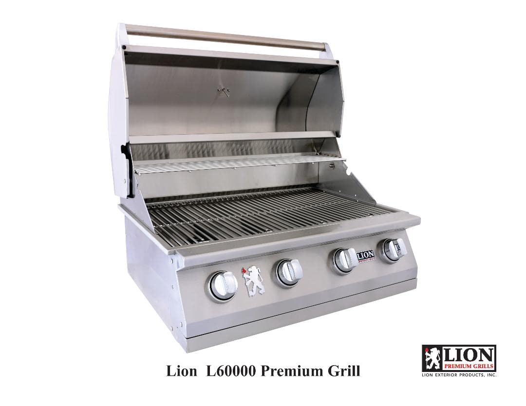 Best of Backyard L-60000 Built in BBQ LP 32", Double Door w/Towel Rack and Refrigerator 4.5 cubic Stainless Steel Front Door