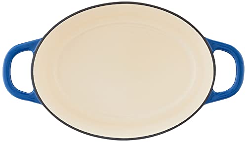 Crock Pot Artisan Enameled Cast Iron 7-Quart Oval Dutch Oven, Sapphire Blue -