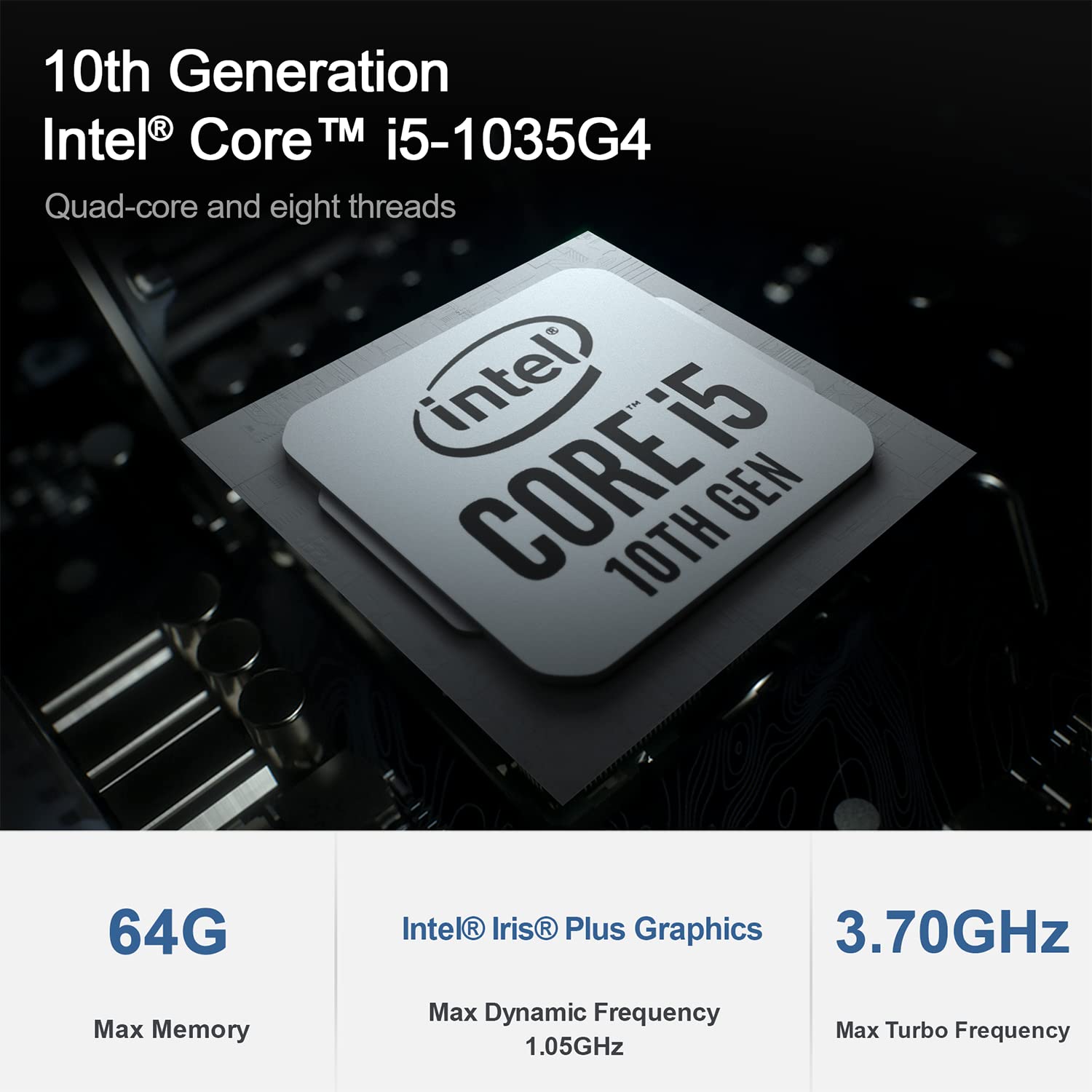 Beelink Mini PC,10th gen Intel Core i5-1035G4,16GB RAM 500GB NVMe M.2 SSD, Gigabit Ethernet, 4K HD, Dual HDMI, WiFi 5, BT5.0, Mini Desktop Computer Support Auto Power On
