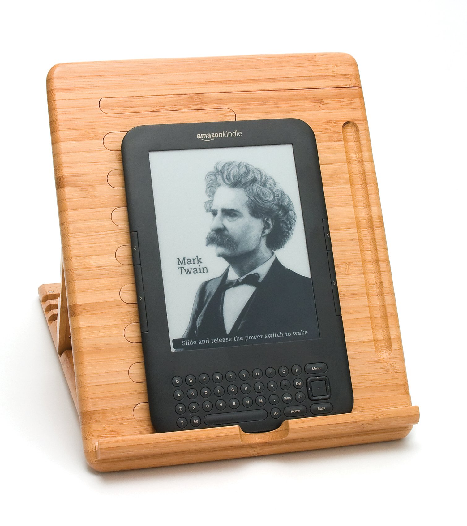 Lipper International 1887 Bamboo Wood Expandable Stand for iPad, Samsung, Nexus, Nintendo Switch, and Other Tablets