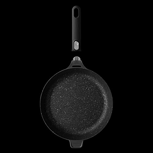 Berghoff GEM Non-Stick Cast Aluminum Frying Pan 11" 2.5 qt. Stay-Cool Detachable Handle Ferno-Green PFOA-Free Induction Cooktop Fast Heating Oven Safe
