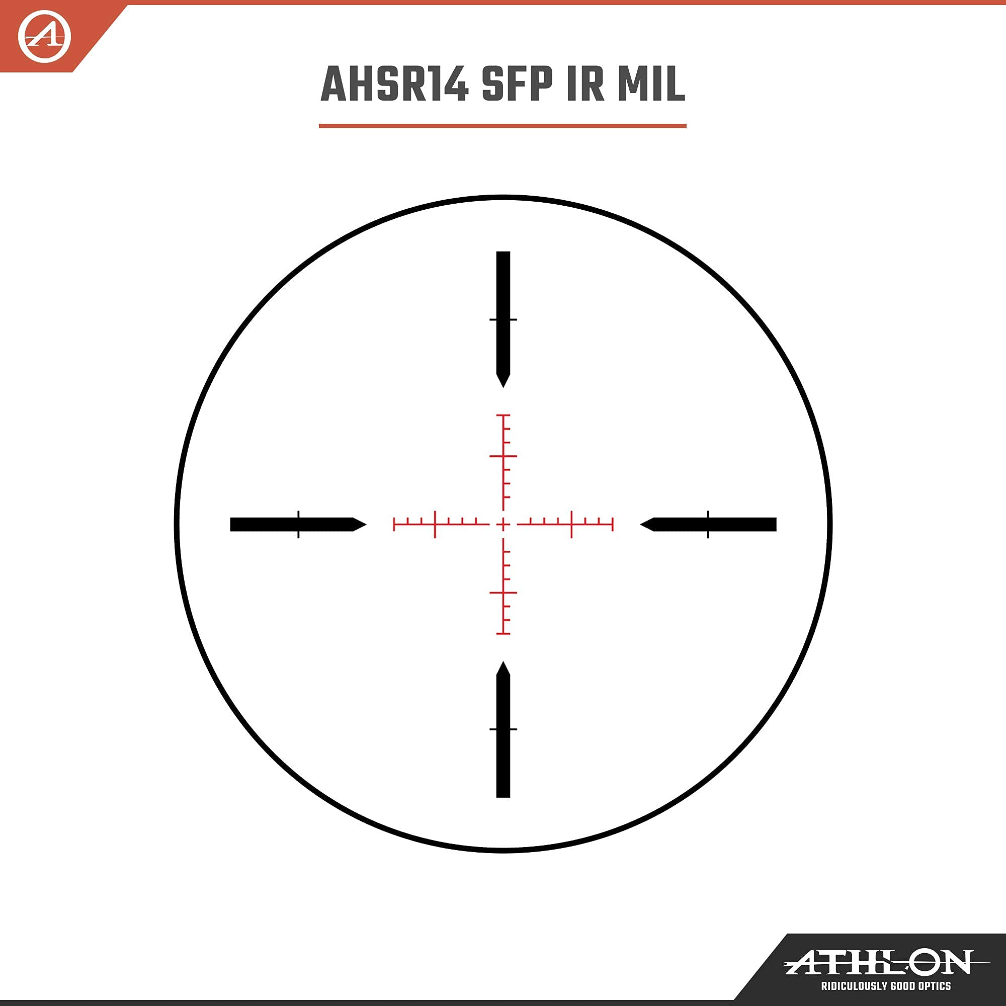 Athlon 215025 Talos BTR 1-4x24 Direct Dial Fixed Riflescope, Black