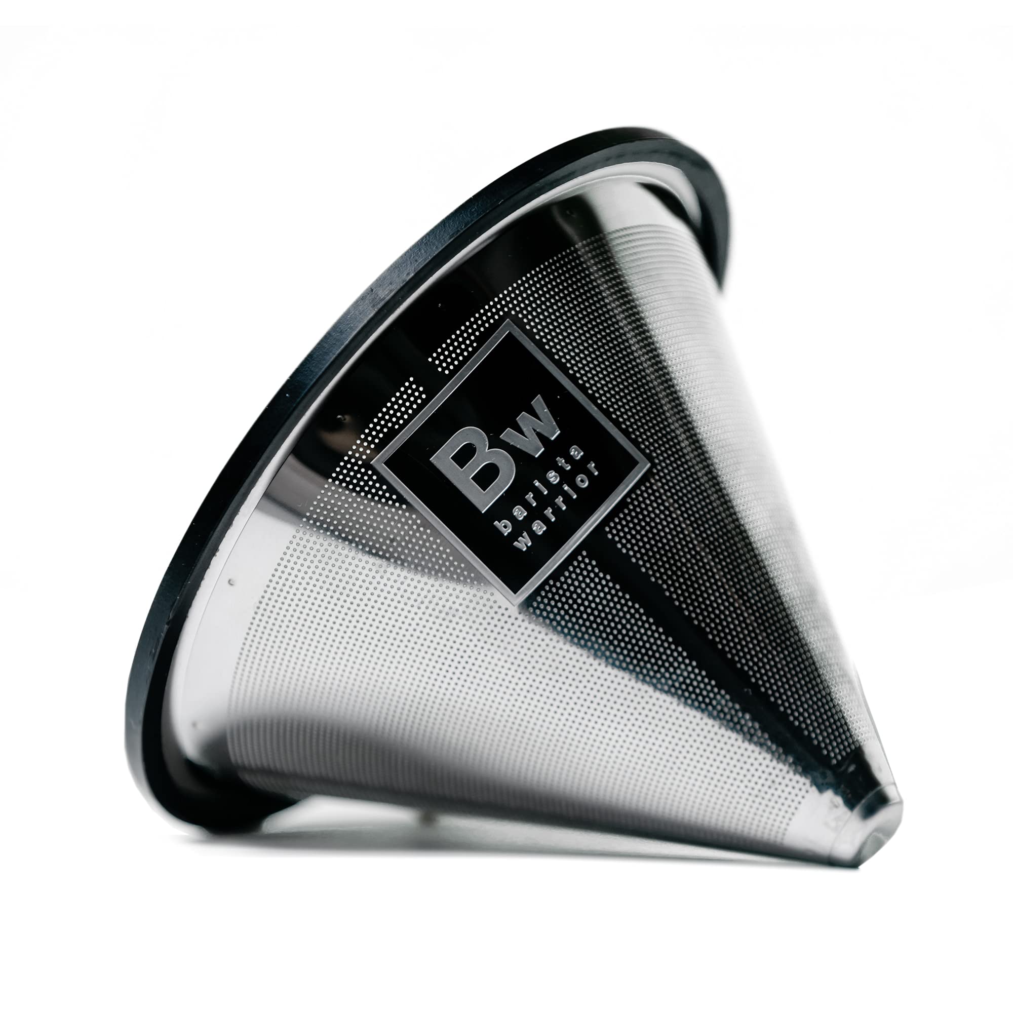 Barista Warrior Compatible for Hario V60 & Chemex Pour Over Coffee Filters - Reusable Stainless Steel - Best Coffee Maker and Bar Accessories (Silver)