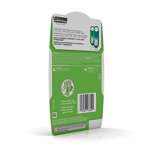 Listerine PocketPaks Breath Strips, Fresh Burst, 72 Count (Pack of 2)
