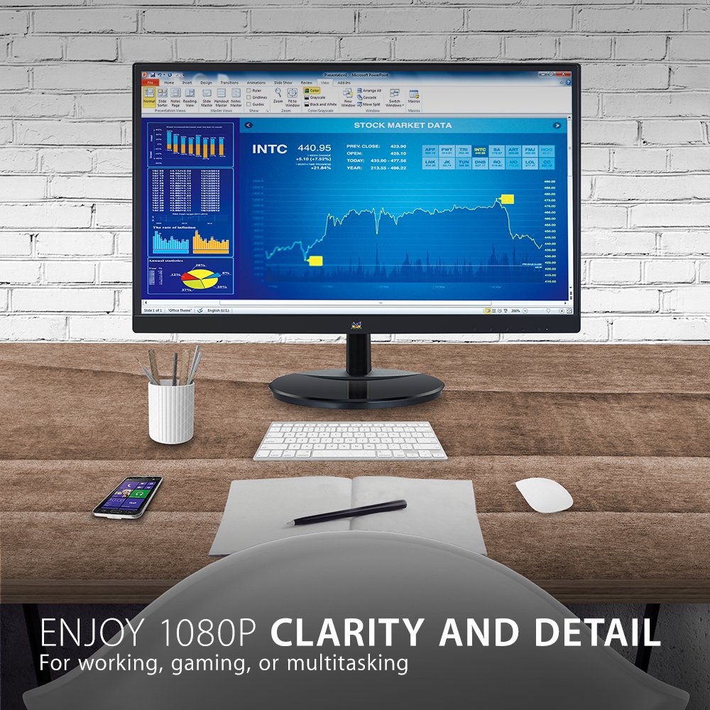 ViewSonic VA2459-SMH 24in IPS 1080p Frameless LED Monitor HDMI, VGA (Renewed)