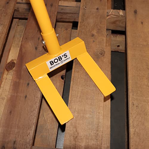 BISupply Pallet Buster Tool with Handle 3 Section 41in - Deck Wrecker Dismantler Wood Pallet Tool Breaker Pry Bar Puller