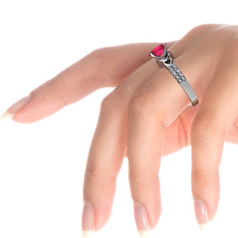 Ashaartjewels Celtic Ring 1.15 CTW Red Ruby Emerald & CZ Diamonds 14K White Gold Fn (10)