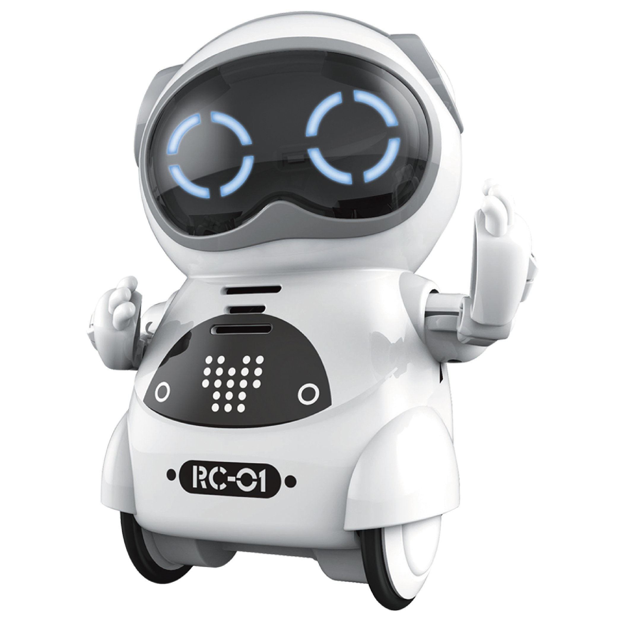Haite Mini Robot, Pocket Robot for Kids with Interactive Dialogue Conversation, Voice Recognition, Chat Record, Singing& Dancing, White