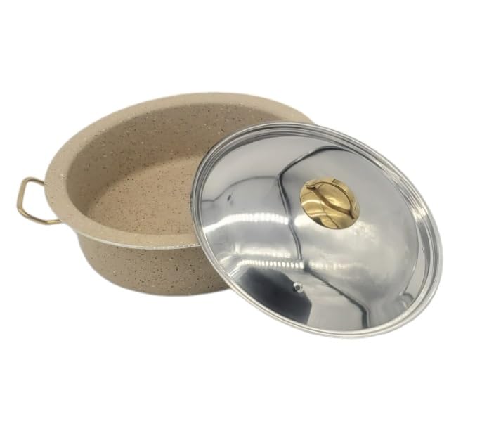Maqluba (Makloubah) Aluminum Non-Stick Granit Coated Pot طنجرة المقلوبه