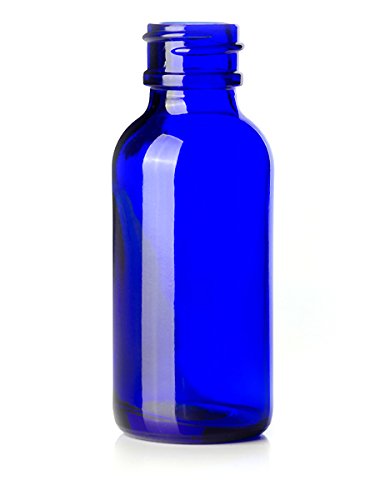 Cobalt Glass Bottles with Eye Droppers (1 oz, 12 pk) For Essential Oils, Colognes & Perfumes, Blank Labels Included