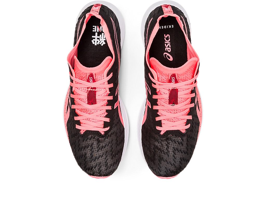 ASICS Women's Magic Speed Running Shoes, 8, Black/Blazing Coral