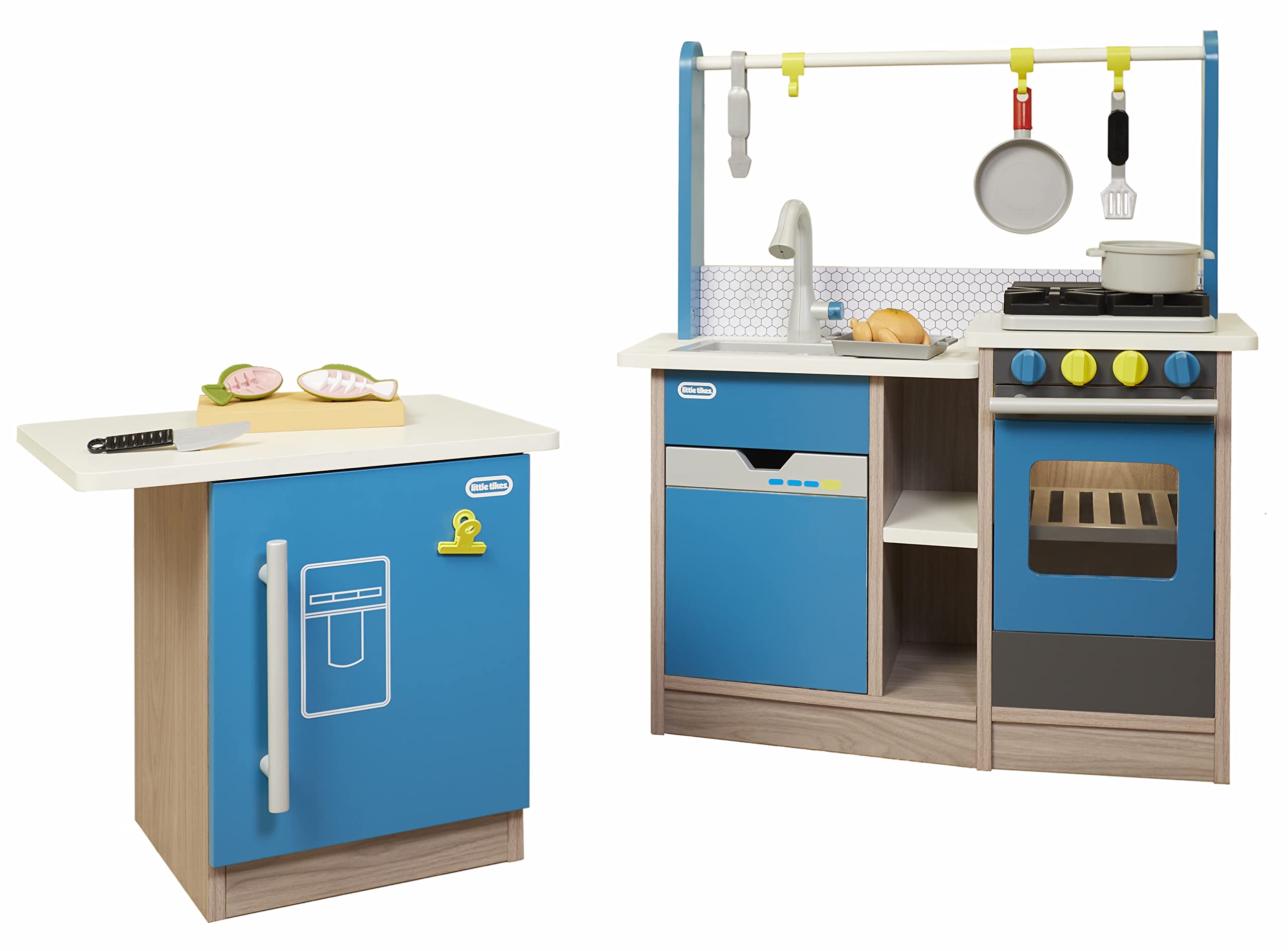 Little Tikes® Classic Cook’s Kitchen with Island 2-in1 Multi Kid Interactive 360 Degree Role Play with Style, Function, Accessories and Imagination Fun for Kids Boys Girls Ages 3-8 Years