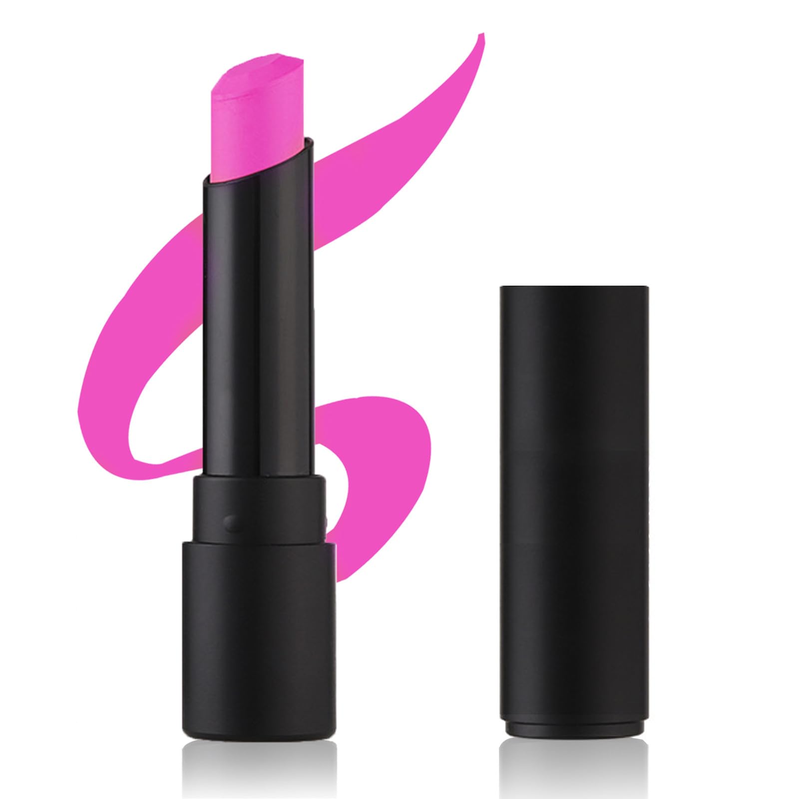 Go Ho Hot Pink Cream-Blendable Face Body Paint Stick,Hot Pink Eye Black Stick,Easy to Color Eye Black Pink Face Paint,Safe Facepaint&Lip Smacking for Halloween Makeup