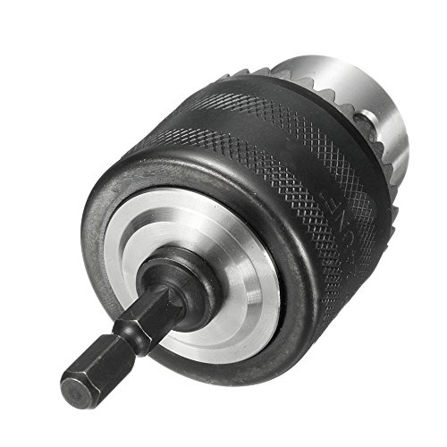 Bestgle 1.5-13mm Capacity Drill Chuck, 1/2-20UNF Mount Impact Driver Bits Chuck Conversion 1/4" Hex Shank Quick Connect Change Adapter Converter with Chuck Key