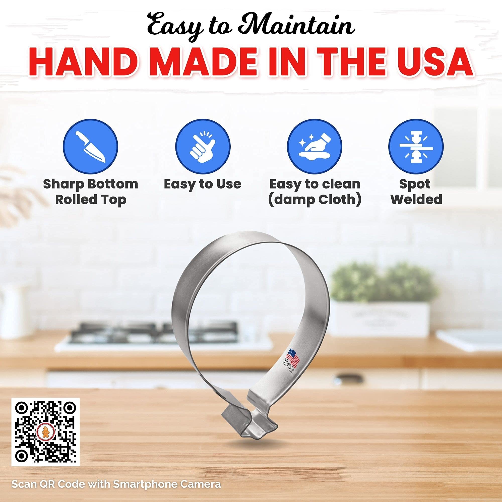 Balloon Cookie Cutter 4 Inch - Made in the USA β Foose Cookie Cutters Tin Plated Steel Balloon Cookie Mold
