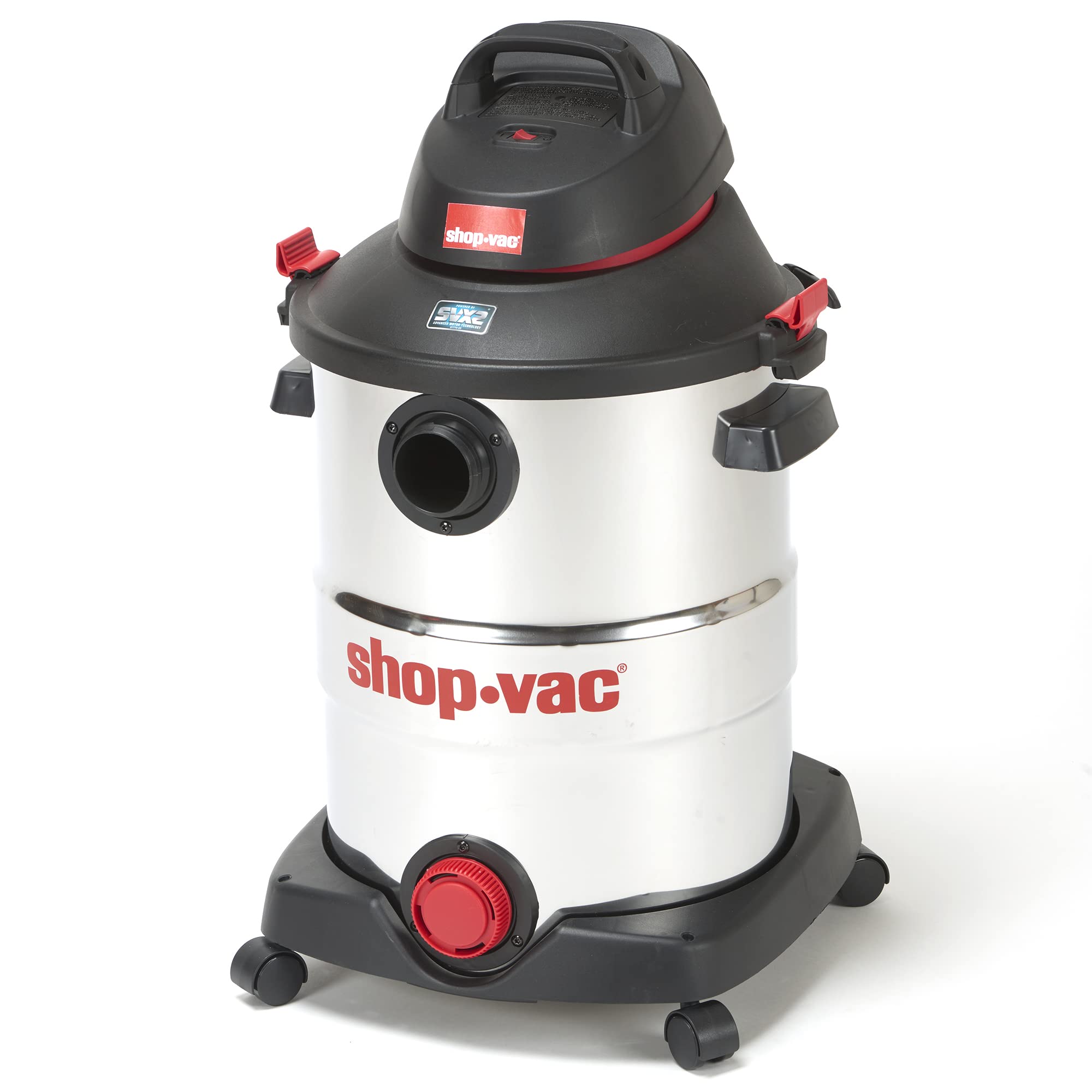 Shop-Vac 5989505 12 Gallon Wet/Dry Vacuum, 5.5 Peak HP, SVX2 Motor, Stainless Steel Tank, 2.5 Inch Diameter x 8 Ft Hose, 20 Ft Cord, Blower Feature with Accessories