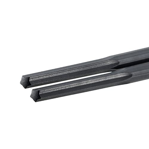Pearl Metal GM-4051 C-5907 Chopsticks, Extra Thick, 9.1 inches (23 cm), Pentagonal Tip, Made in Japan, Dishwasher Safe, Black