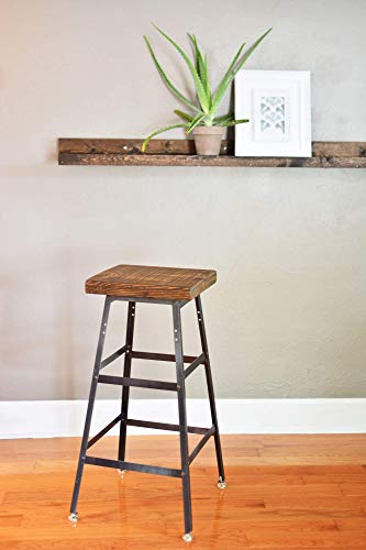 Barstool, Counter stool, Backless Stooll, Commercial Barstool, Reclaimed wood Industrial Steel, Made in the USA, Free Shipping