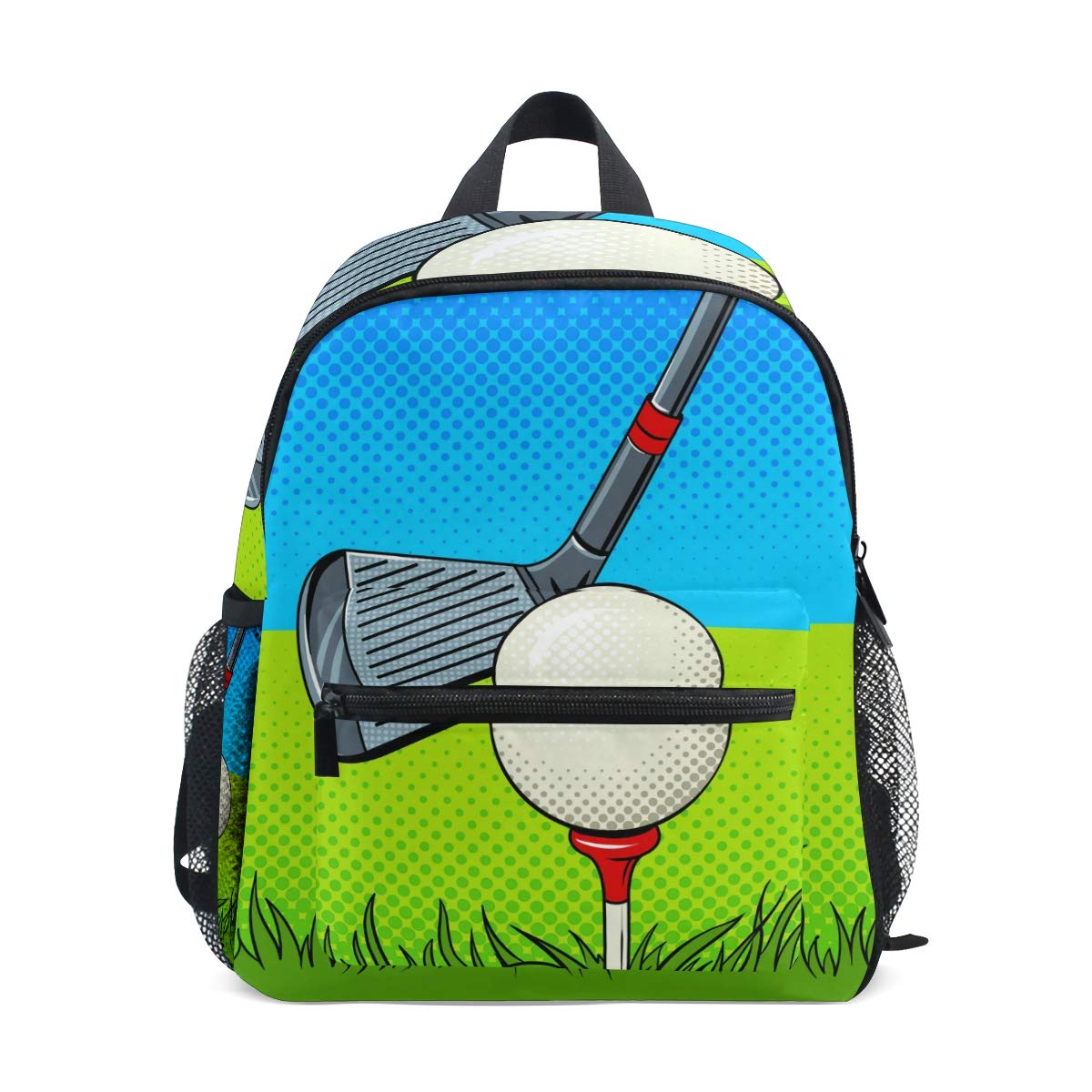 AUUXVA Kids Backpack Sport Club Golf Ball School Bag Kindergarten Toddler Preschool Backpack for Boy Girls Children