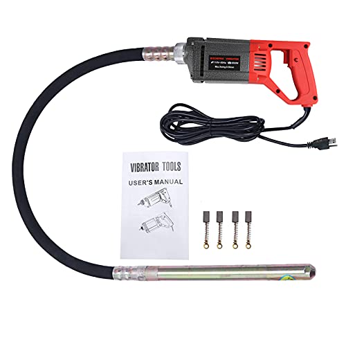 Bizoepro Alumium Power Concrete Vibrators 13000 VPM Electric Concrete Vibrator 850W 3/4 HP Handheld Construction Portable Pencil Concrete Vibrabrater