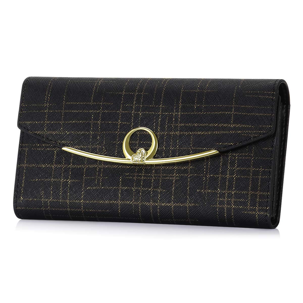 XEYOU Women Leather Wallet Trifold Clutch Wallet Purse Ladies Card Holder Cellphone Wallet for Women