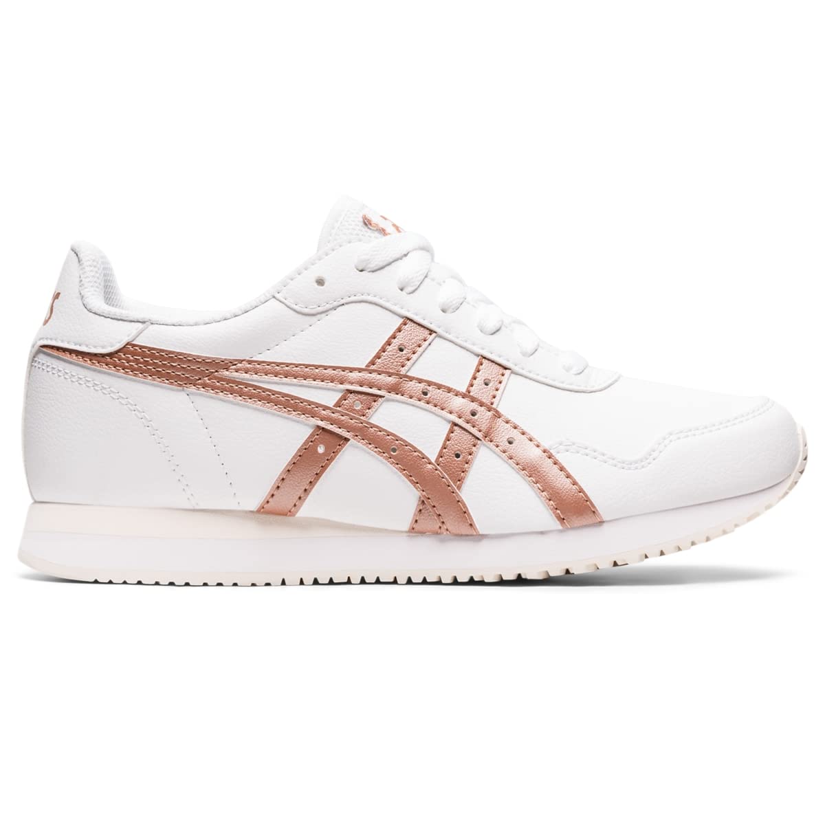 ASICS Women's Tiger Runner Sportstyle Shoes, 8, Cream/Dried Leaf Green