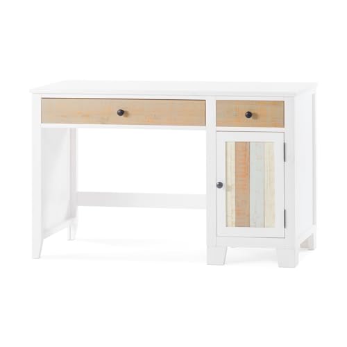 Child Craft Rockport Kid’s Writing Desk, Includes 2 Drawers and 1 Storage Cabinet, Plenty of Storage, Durable Construction, Non-Toxic, Baby Safe Finish (Sandstone)