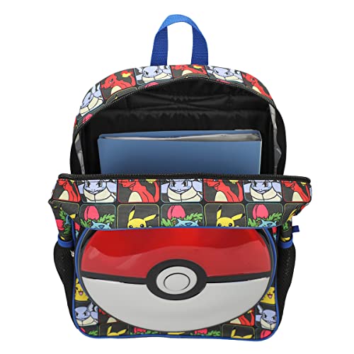 Bioworld Pokemon Evolutions With Molded Front Pokeball Panel 16" Youth Boys Backpack