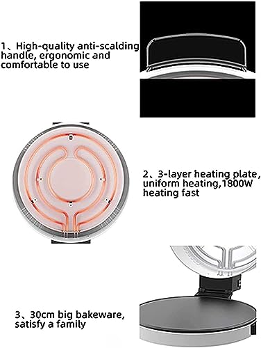 Boiler Pizza Maker,Electric Double-Sided Nonstick Oven With Power Ready Indicator Lights,Perfect for Pizzas,Pancake,Nachos,Fajitas,Omelettes,Best Kitchen Appliance