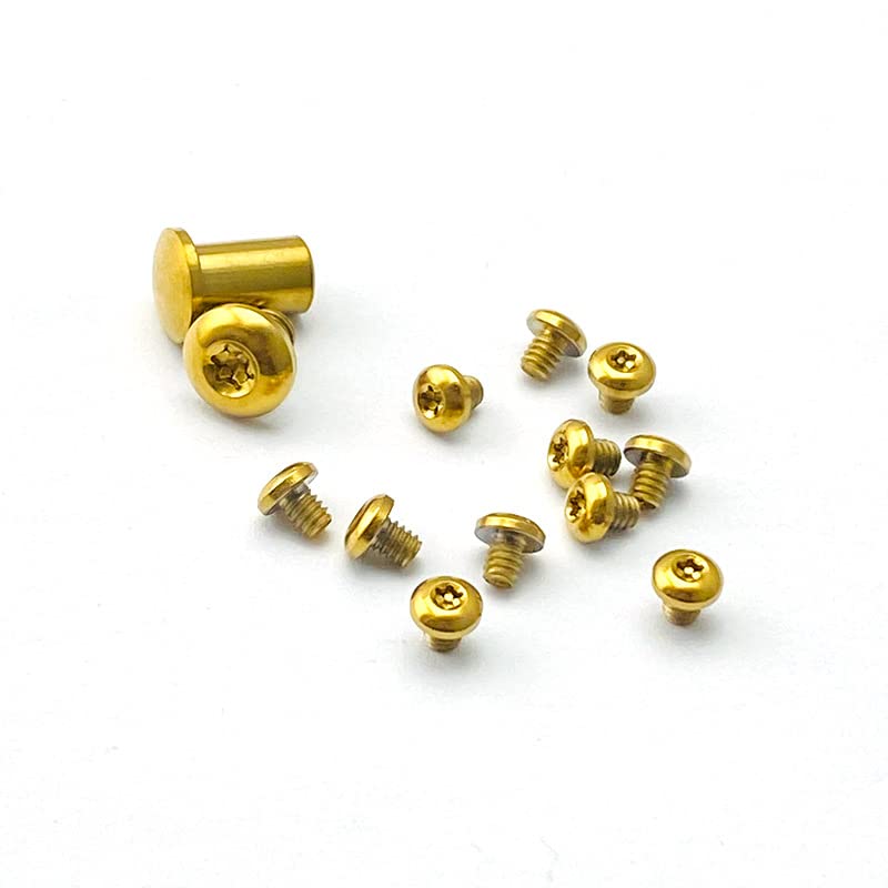BOXIDO Titanium Alloy Screw Accessories are Suitable for Butterfly 535 Handle Modification (Size : Titanium)