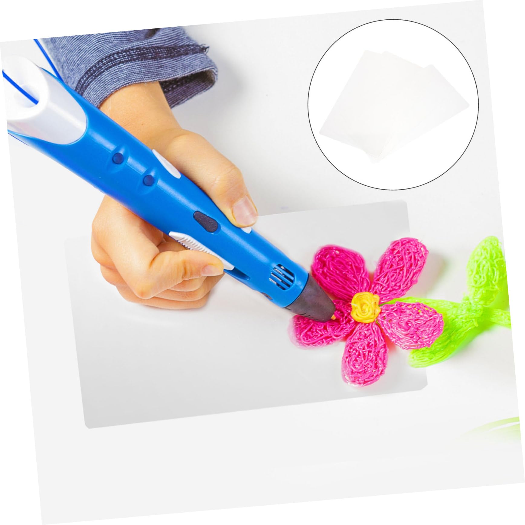 CHILDWEET 10pcs Board 3 Mat 3 Stencils 3D Doodler Pen Mat Transparent Drawing Board 3D Pen Mat 3D Printer Pen Mat Three-Dimensional Child PVC White Graffiti Pen