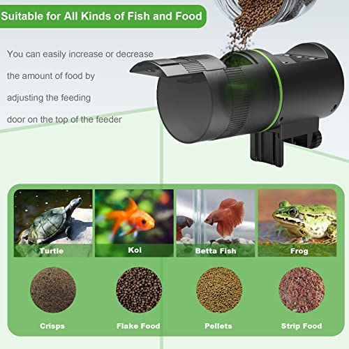 Automatic Fish Feeder for Aquarium,Vacation Auto Fish Food Dispenser - Moisture-Proof Programmable Weekend Holiday Electric Timer Fish Feeder for Turtle Tank | Betta Tank