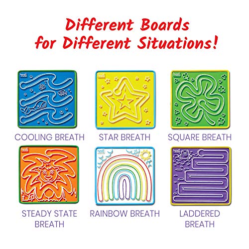 hand2mind Mindful Maze Boards, Learn Breathing Patterns, Mindfulness for Kids Anxiety Relief, Tactile Sensory Toys, Play Therapy Toys, Social Emotional Learning Activities, Calm Down Corner Supplies