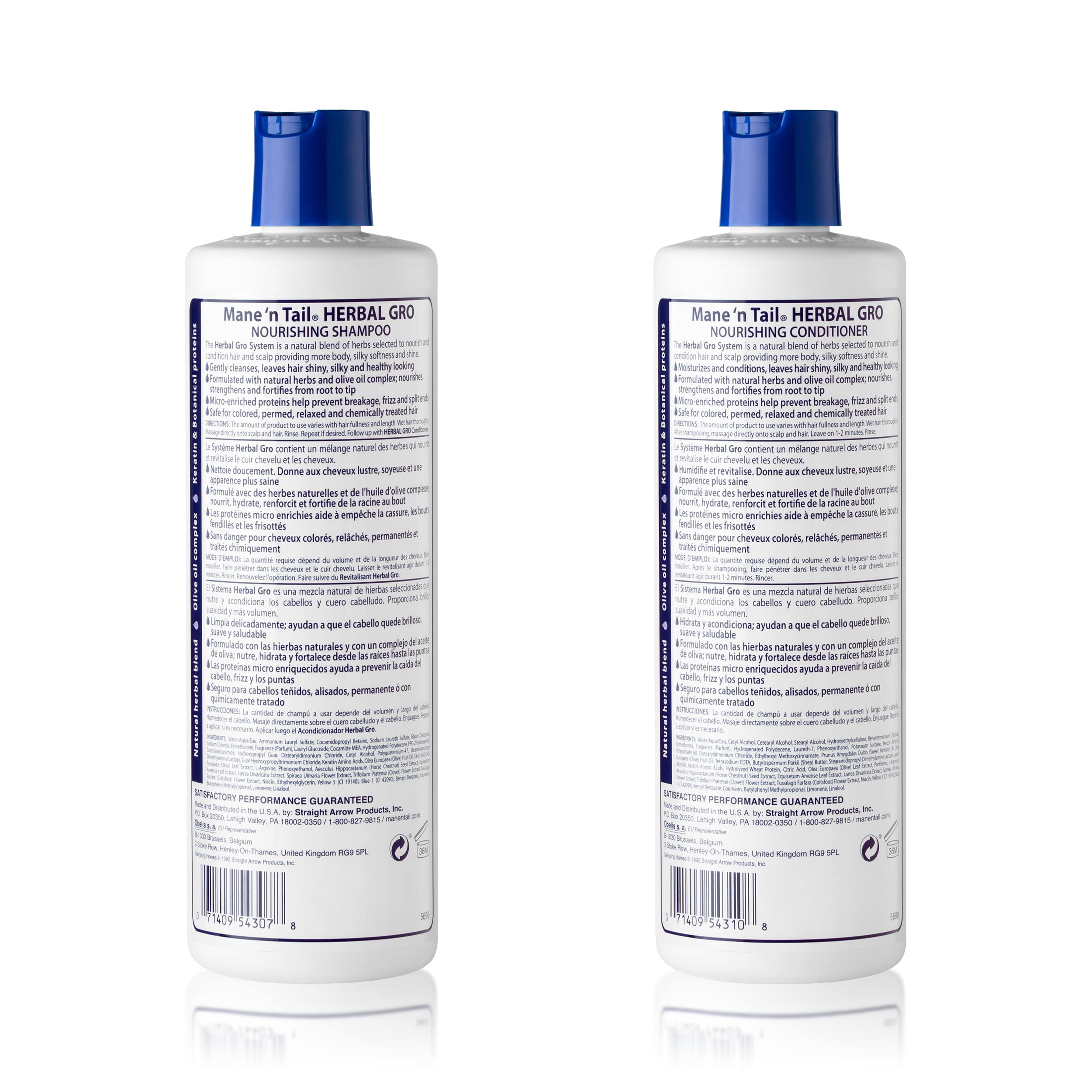 Mane 'n Tail: Herbal Gro Shampoo + Conditioner (12 oz Each), Olive Oil Complex That Helps Strengthens & Nourishes Hair
