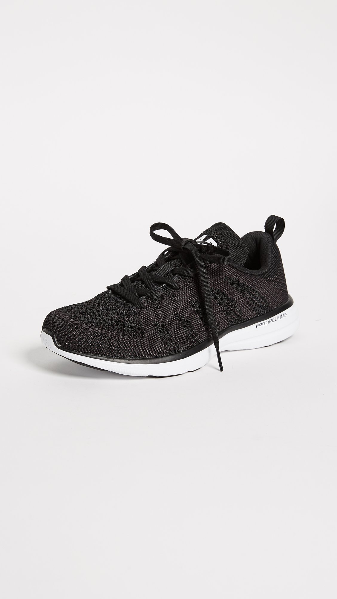 Athletic Propulsion Labs (APL) Women's Techloom Pro Sneaker, Black/White/Black, 6.5