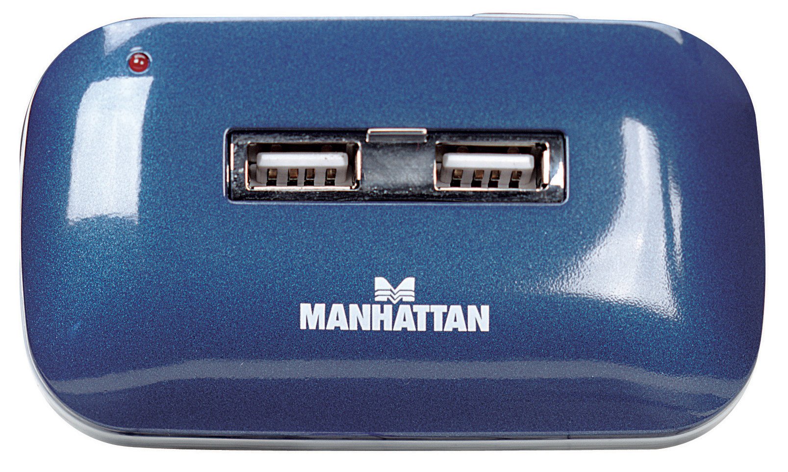 Manhattan 7-Port USB 2.0 Ultra Hub, Plug and Play C Windows and Mac Compatible (161039)