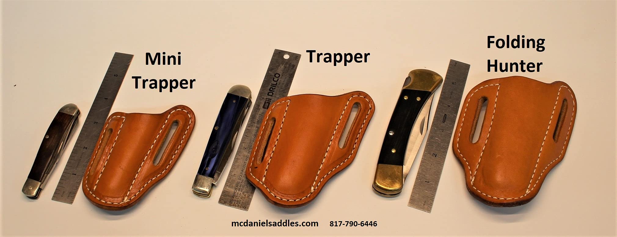 Brown Folding Hunter Leather Knife Sheath