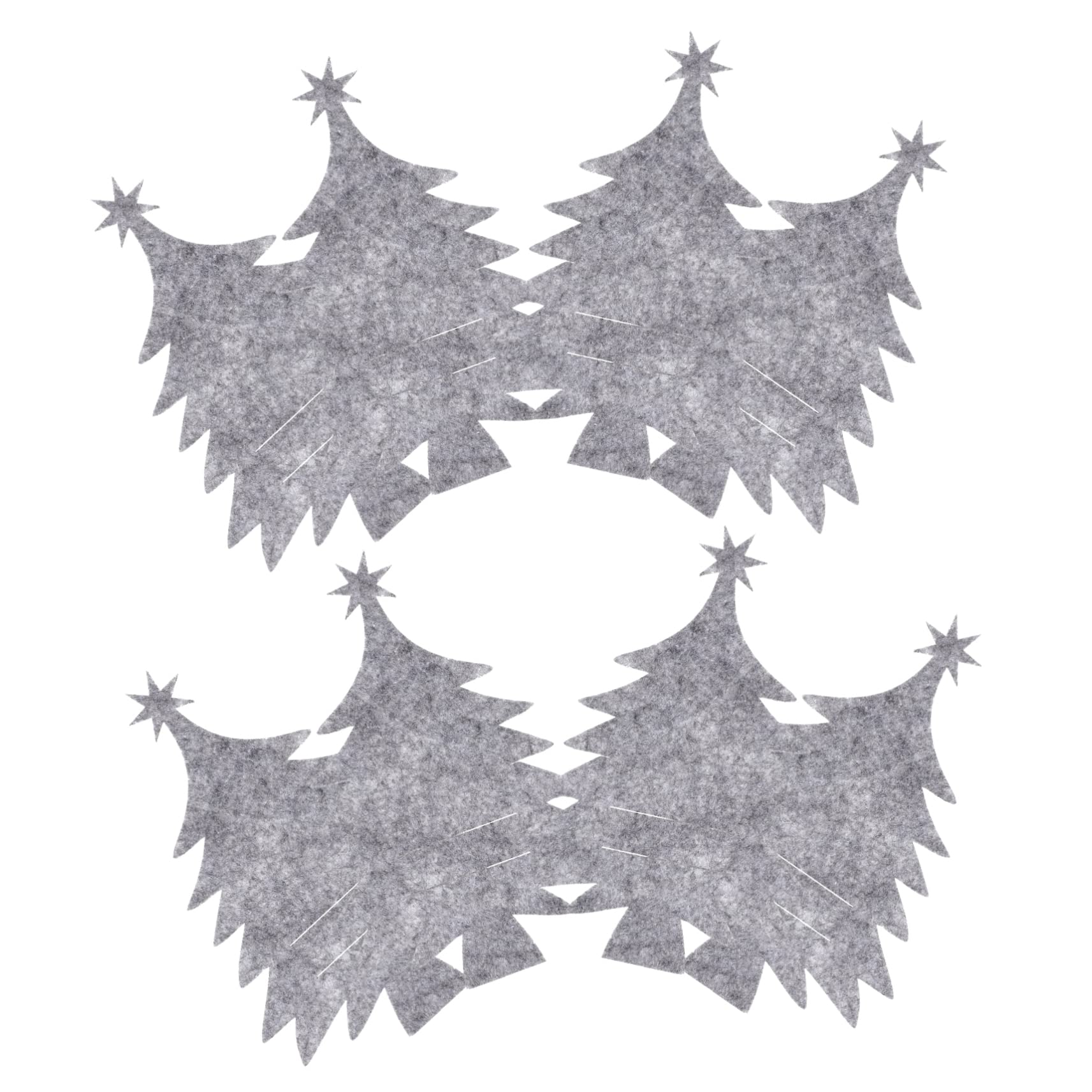 BESTOYARD 8pcs Christmas Tree Cutlery Bag Christmas Silverware Fork Cover Christmas Silverware Bags Christmas Tree Cutlery Holders Grey Decor Felt Cloth Tableware Tool Holder