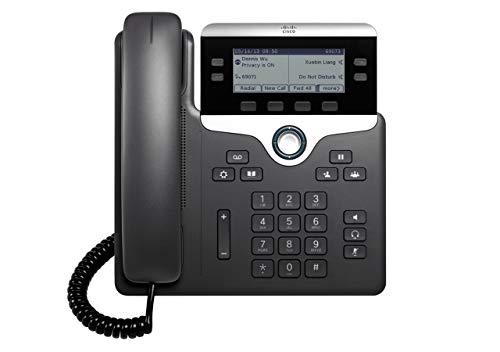 Cisco Remanufactured IP Business Phone 7841, 3.5-inch Grayscale Display, Class 1 PoE, Supports 4 Lines, 1-Year Limited Hardware Warranty (CP-7841-K9-RF)