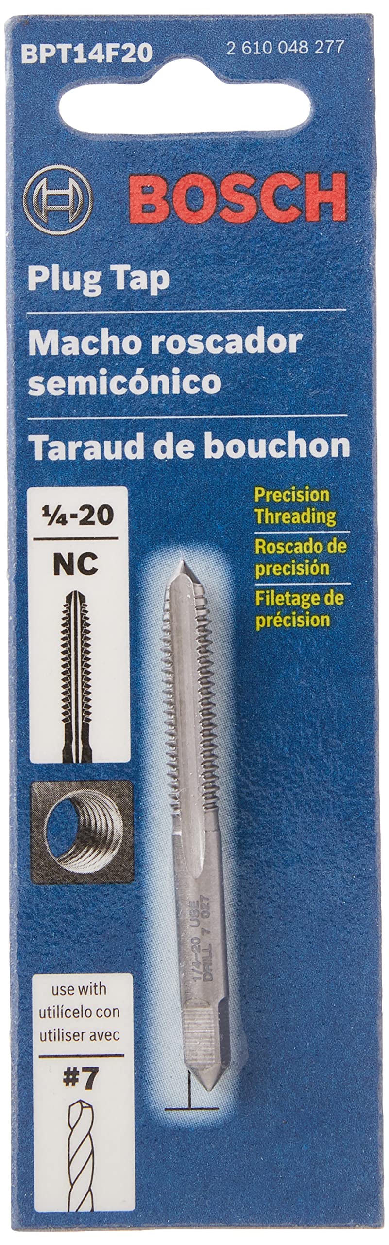 BOSCH BPT14F20 1/4 In. - 20 High-Carbon Steel Fractional Plug Tap