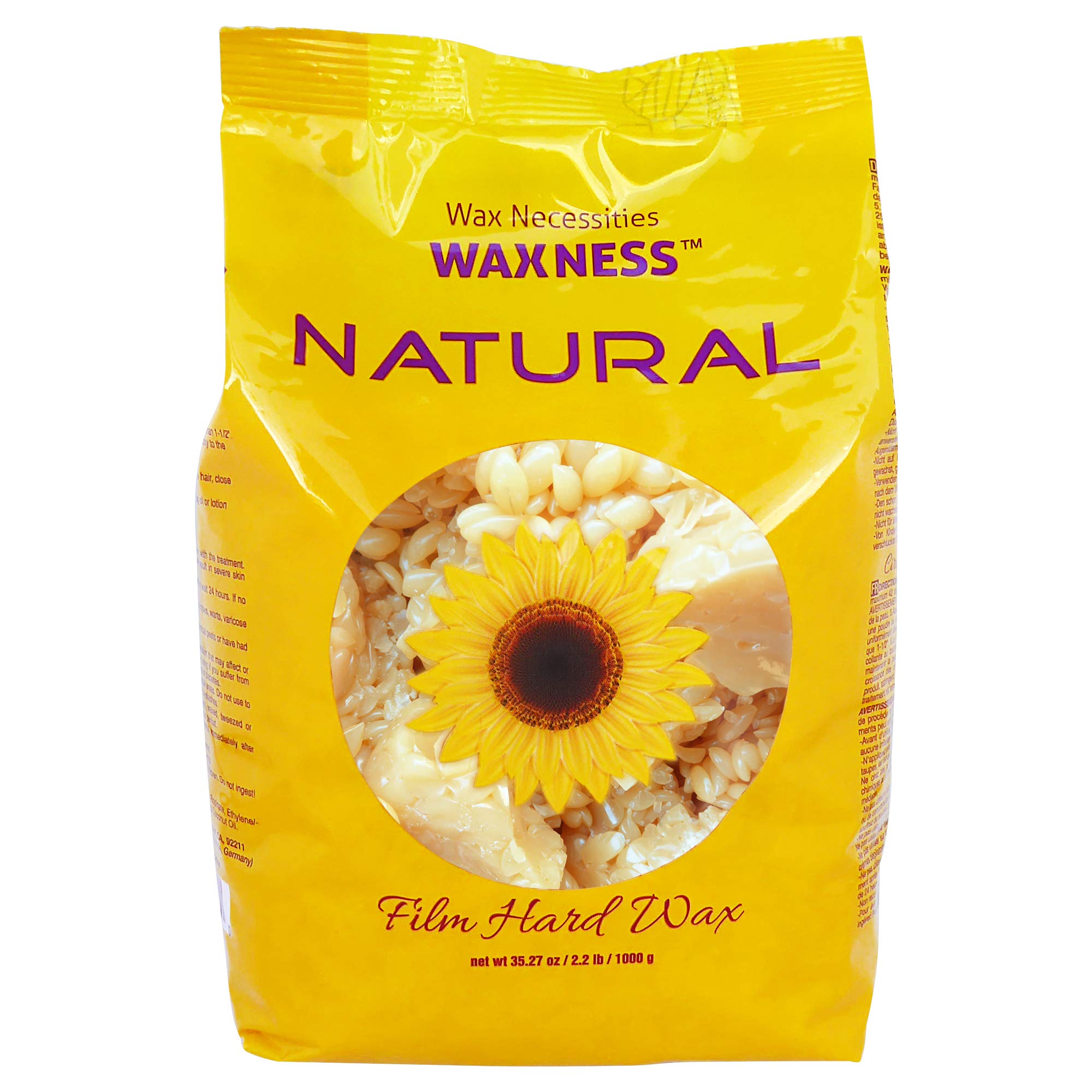 Wax Necessities Hard Wax Beads Natural 2.2 Pound