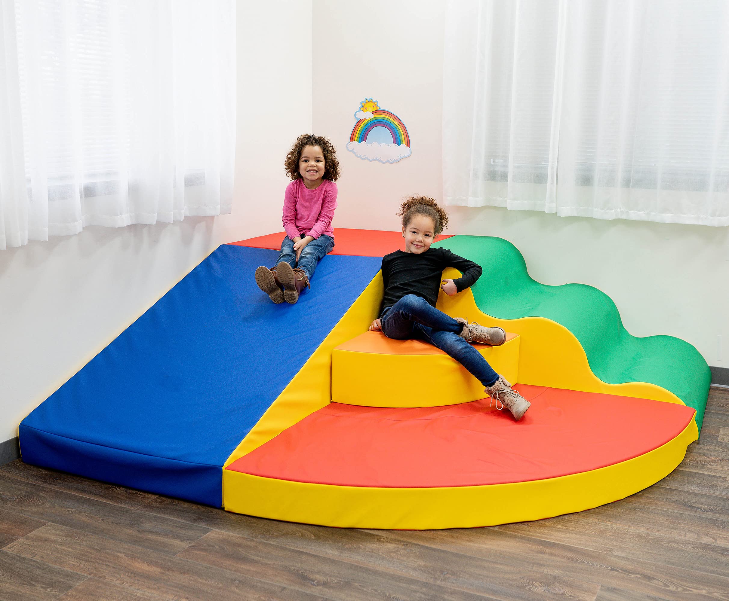 Children's Factory School Age Corner Colossus, Kids Climbing/Jumping/Sliding Indoor Play Equipment, Classroom Furniture for Elementary School/Playroom