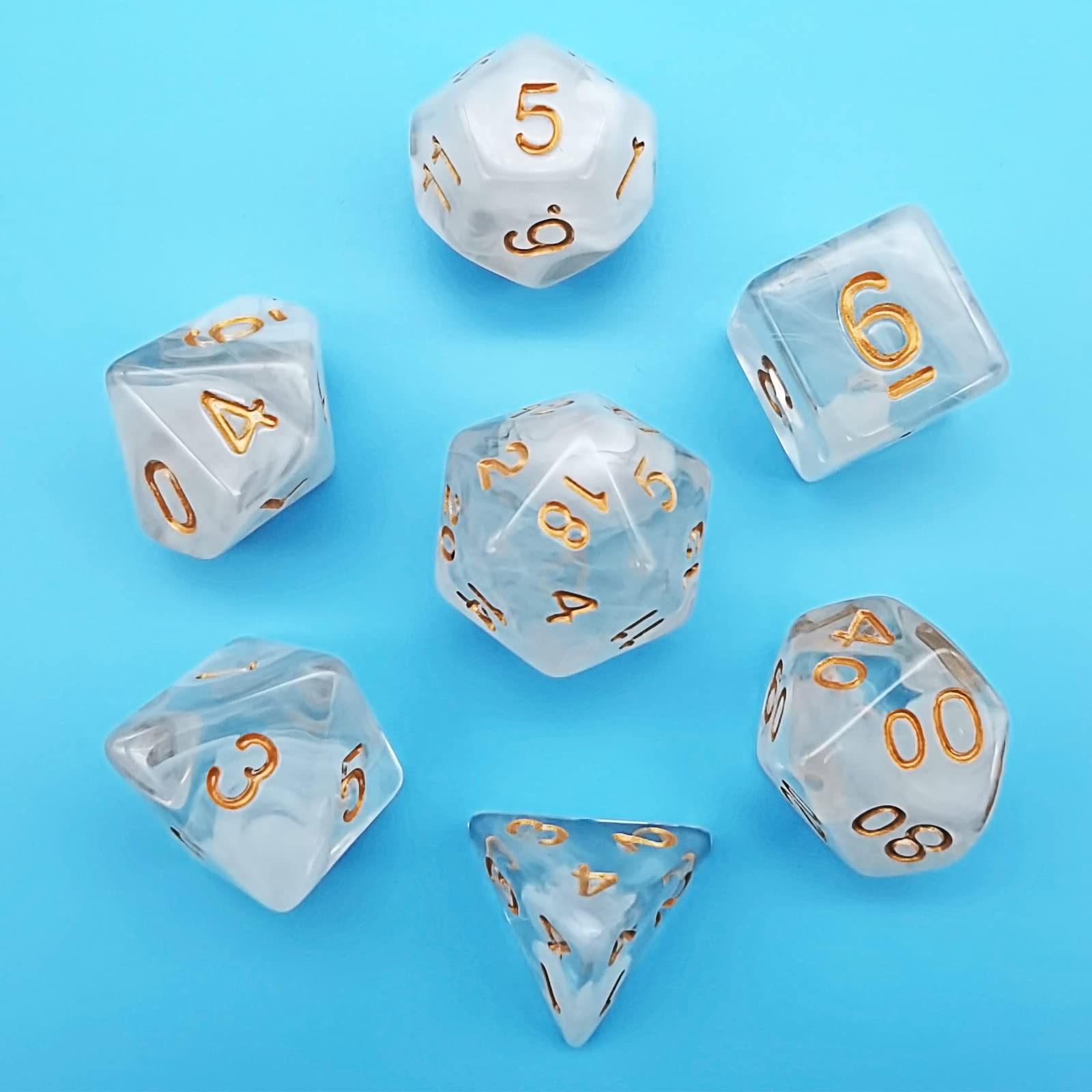 DND Dice Set 2 Pack Polyhedral D&D Dice Gorgeous Dice for Dungeons and Dragons Dice Goblin DND Role Playing Games and Table Games Gifts - Black and White