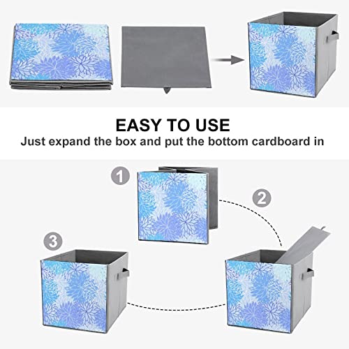 Camo Dahlia Large Cubes Storage Bins Collapsible Canvas Storage Box Closet Organizers for Shelves