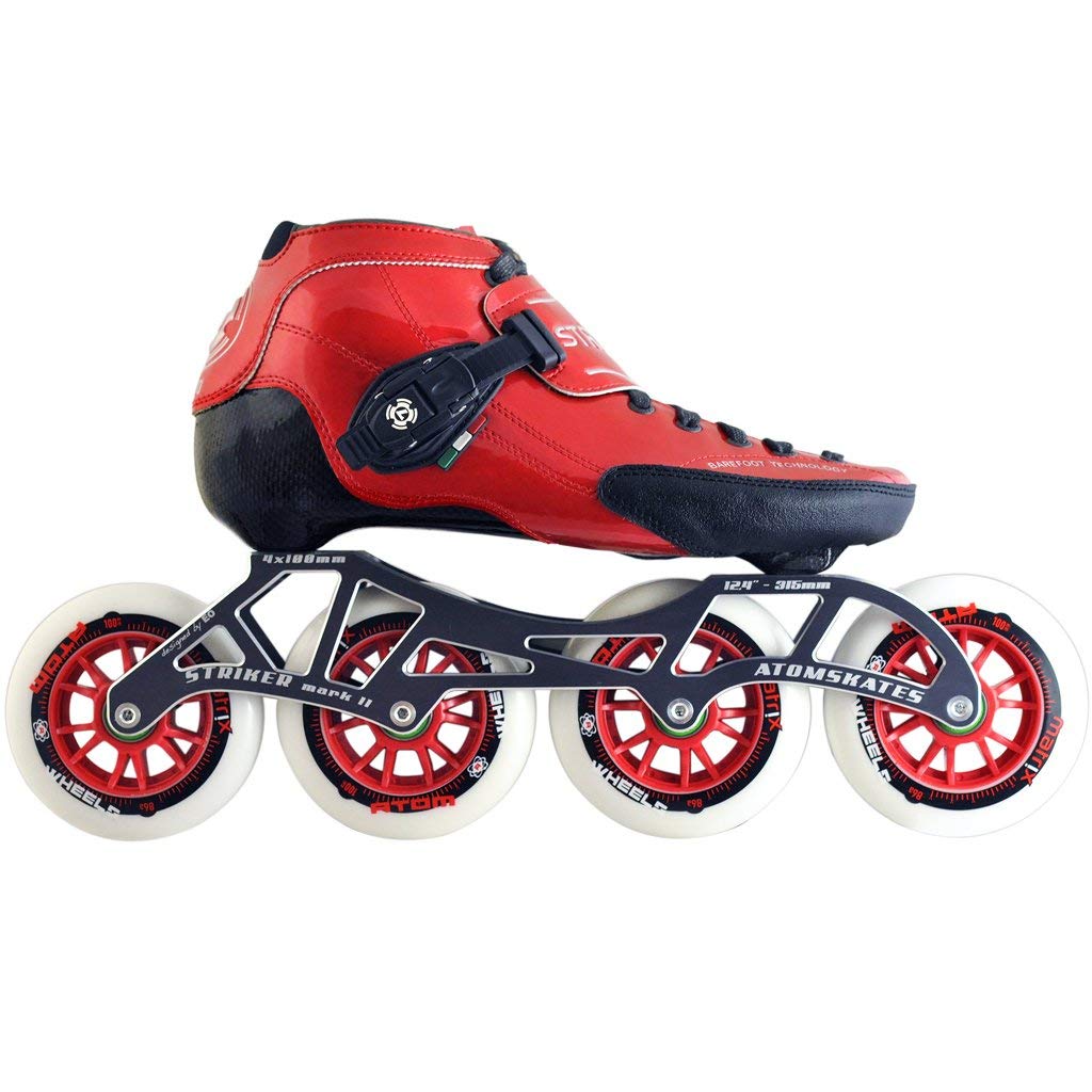 Atom Luigino Strut Inline Skate Package (Atom Matrix Wheels 100mm, Bionic ABEC 7, Pink, 7, Striker Mark 2 12.8 4x105 165/195mnt)