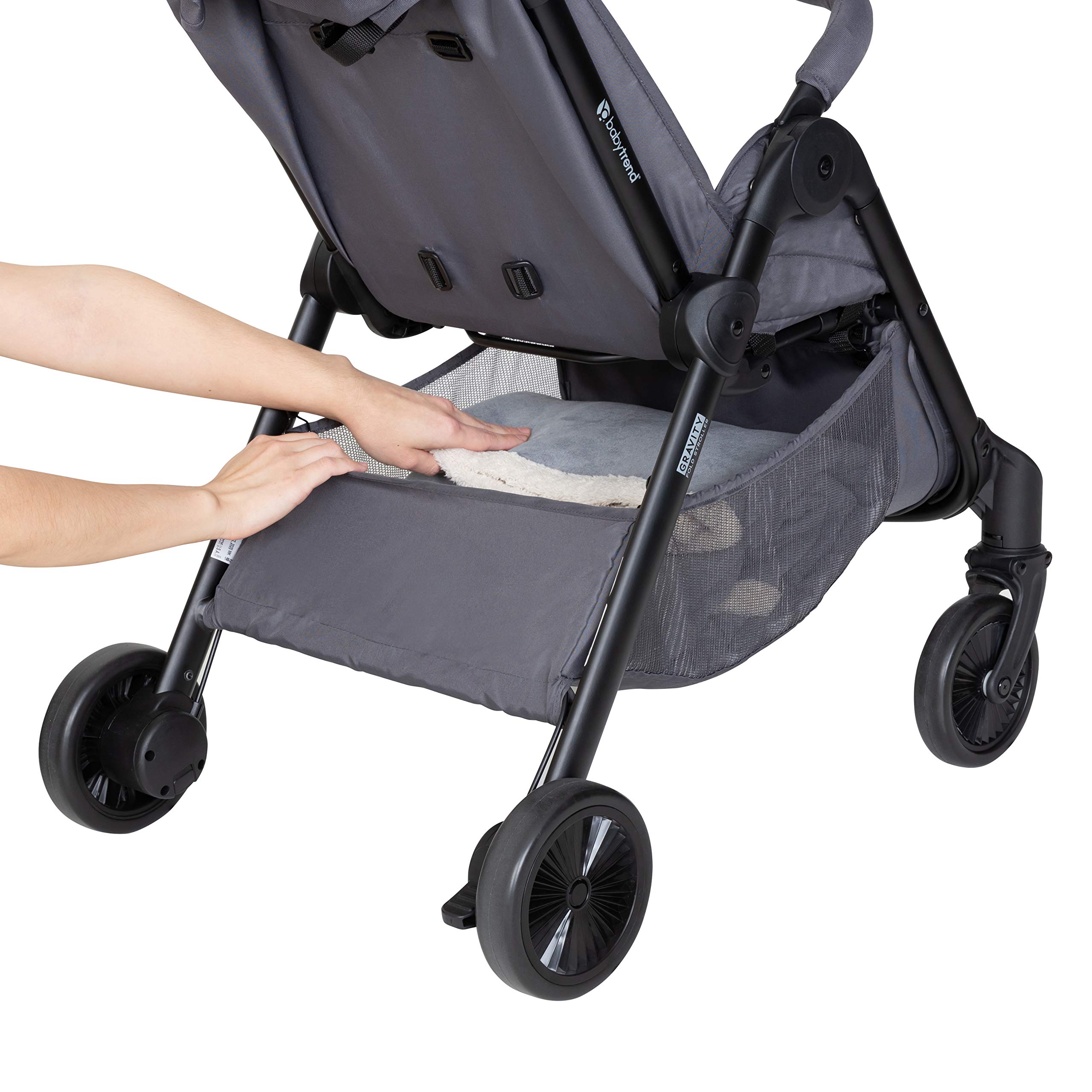 Baby Trend Gravity Fold Stroller, Smoke Grey