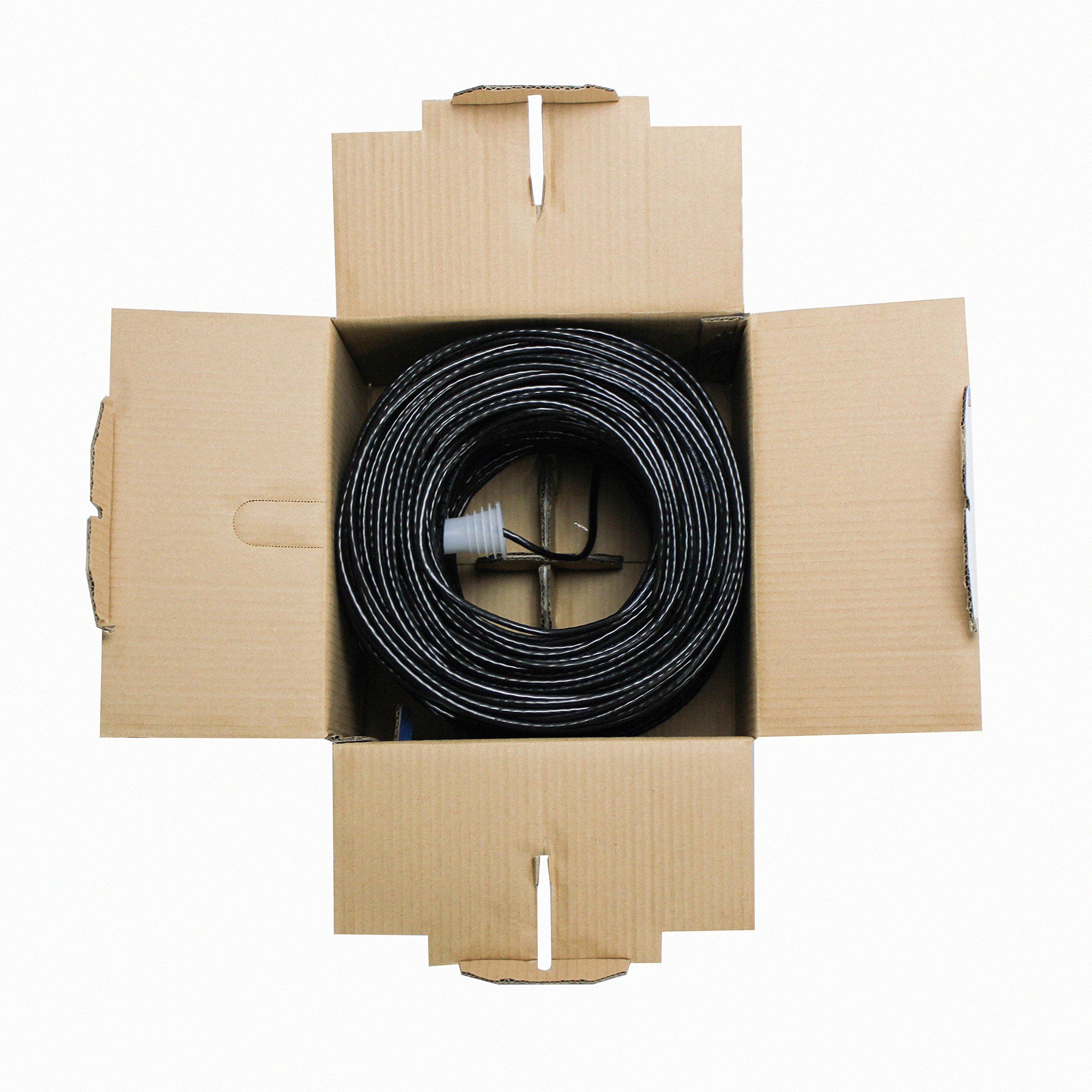 NavePoint CAT5e (CCA), 500ft, Black, Solid Bulk Ethernet Cable, 24AWG 4 Pair, Unshielded Twisted Pair (UTP)