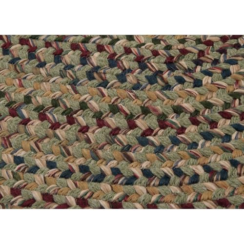 Colonial Mills Comfort Braided Area Rug Green 8' x 10' Oval 8' x 10'