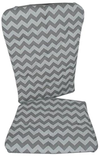 Baby Doll Bedding Chevron Rocking Chair Pad, Grey