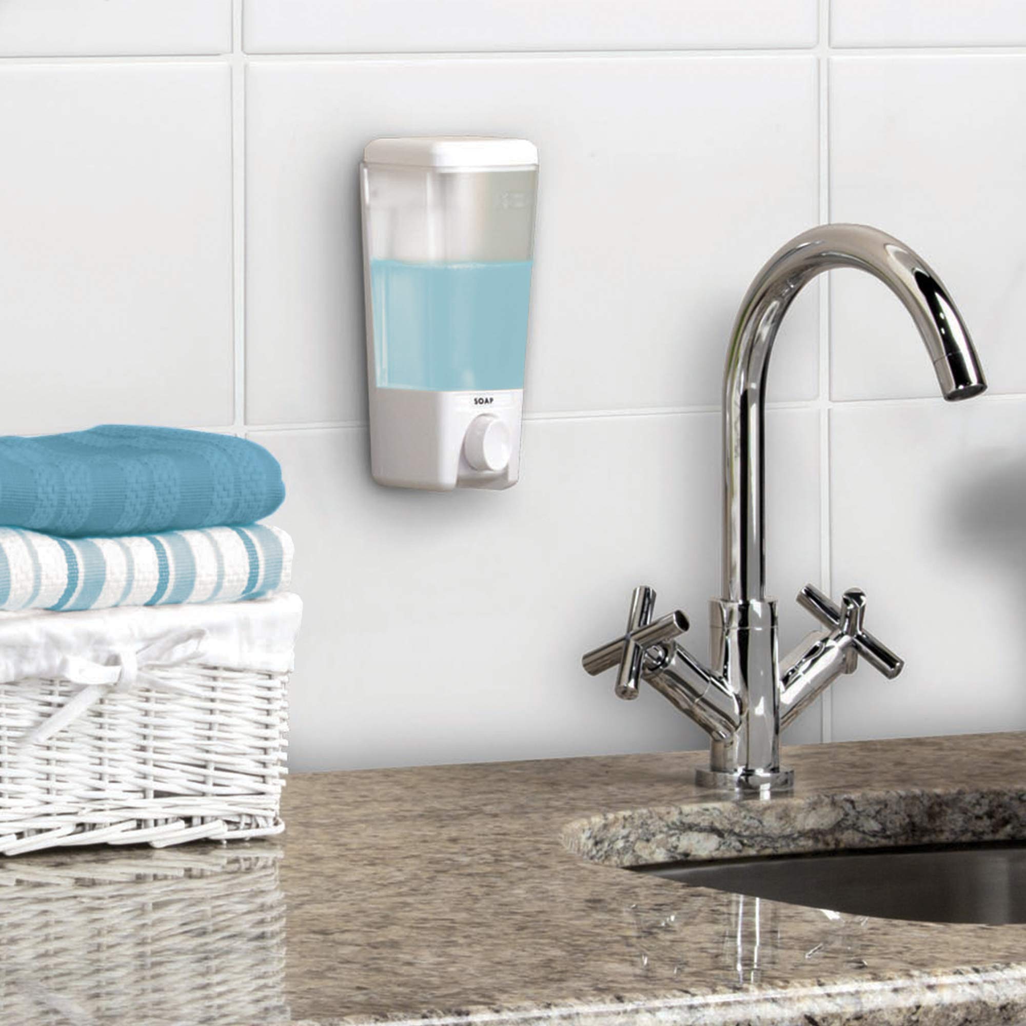 Better Living Products Clear Choice 1 Single Soap Dispenser, One Chamber, White